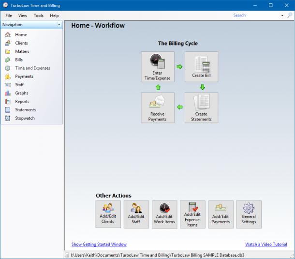 Legal Time Recording and Billing with TurboLaw Software